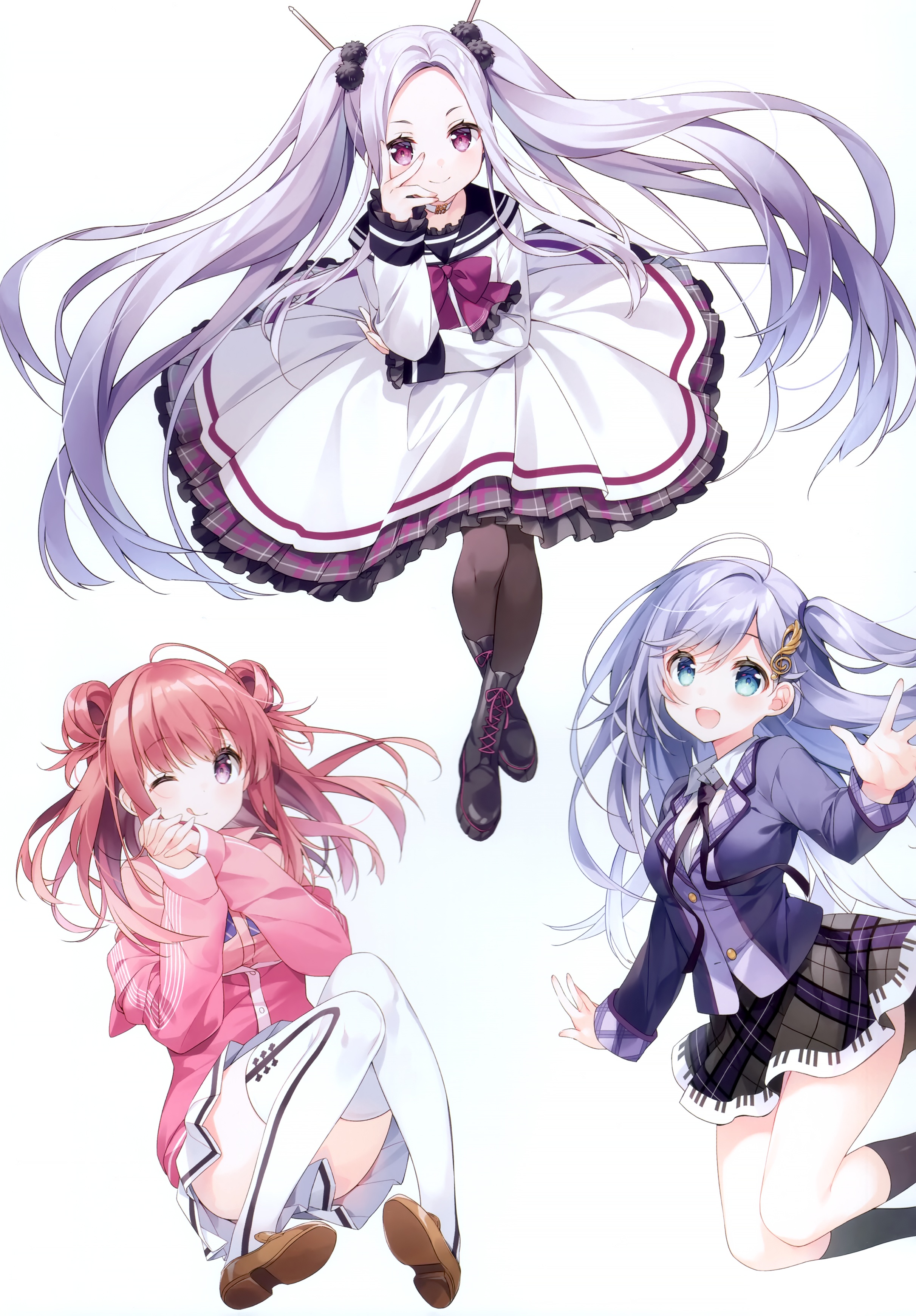 chilly polka suimya pantyhose seifuku skirt lift thighhighs | #1036392 | yande.re